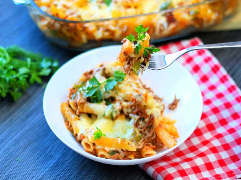 Easy Cheesy Beef Barbeque Casserole Bake | Juggling Midlife