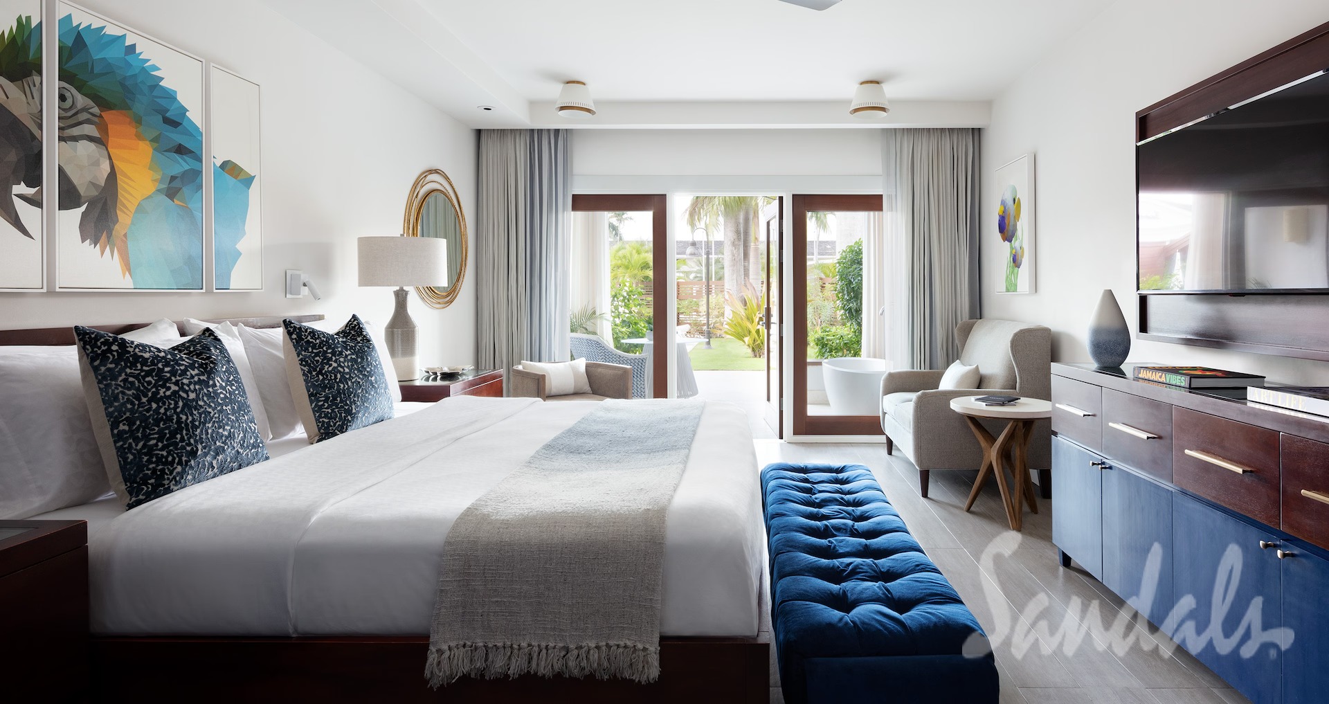 Caribbean Poolside Grande Luxe Walkout Rooms at Sandals Royal Caribbean ...
